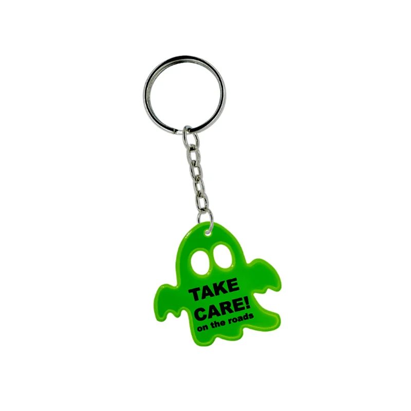 High Visibility Safety Custom Logo Pvc Reflective Keychain Strip Kids ...
