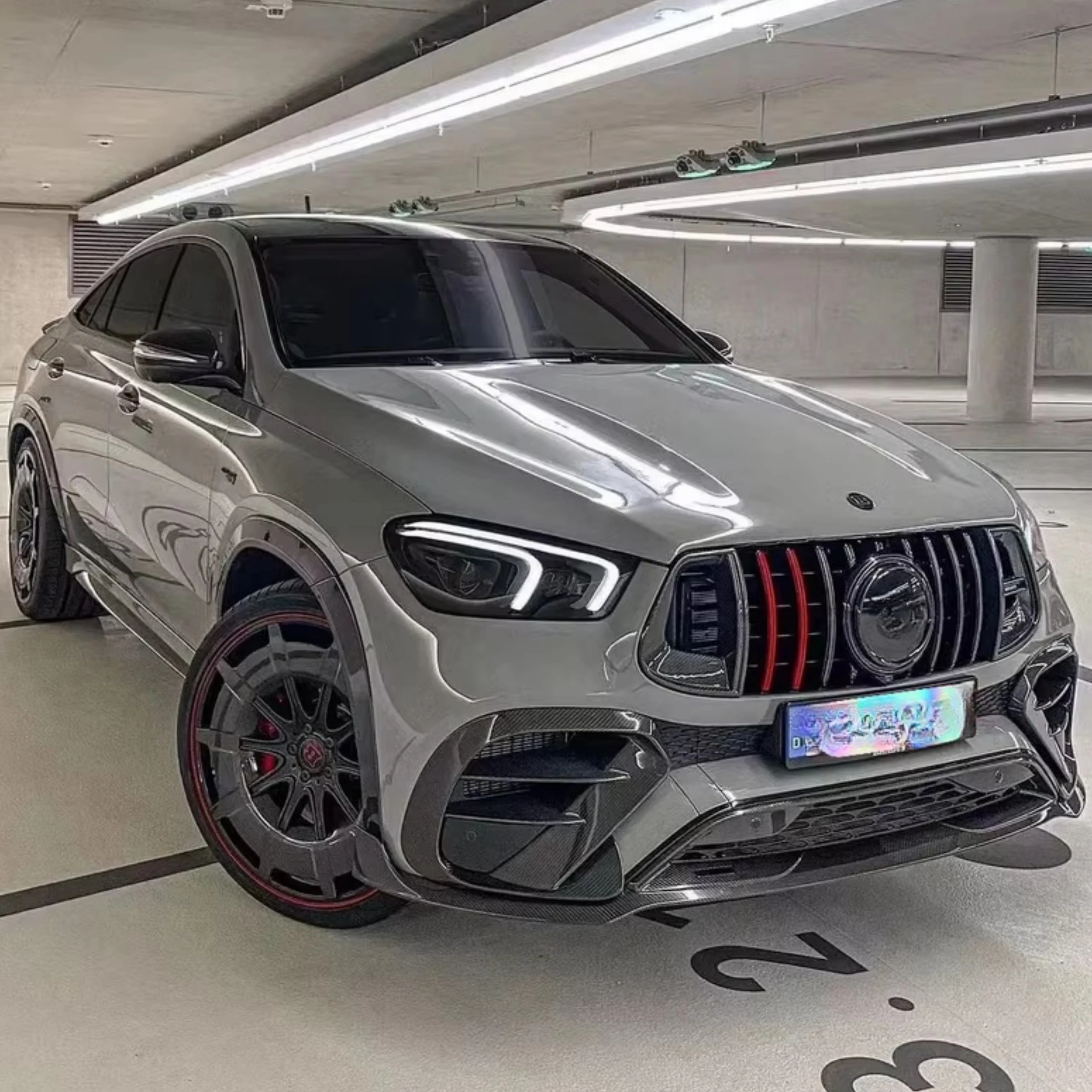 For Mercedes Benz GLE AMG GLE63 Coupe Use B Style GT Grille High ...