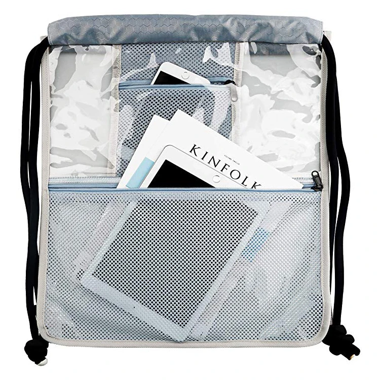 Heavy-duty Large Clear Pvc Drawstring Bag Waterproof Pvc Backpack With ...