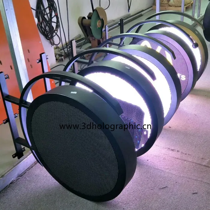 P4.68 Outdoor Advertising Led Display Screen Double Sides Circle Round ...