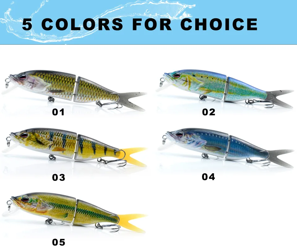 Cross-Border 17cm 51.5g Floating Two-Section ABS Soft Tail Multi ...