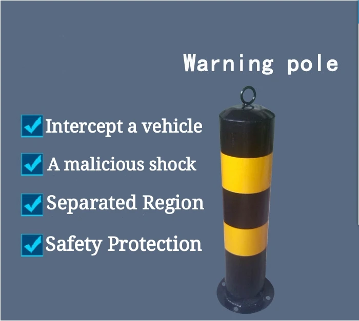 55cm Yellow Signs Steel Pipe Traffic Road Fixed Safety Bollard - Buy ...