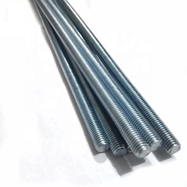 High Quality Metric Threaded Rods M12 Galvanized Din975 Bag Plain Silver Oem Customized Steel ...