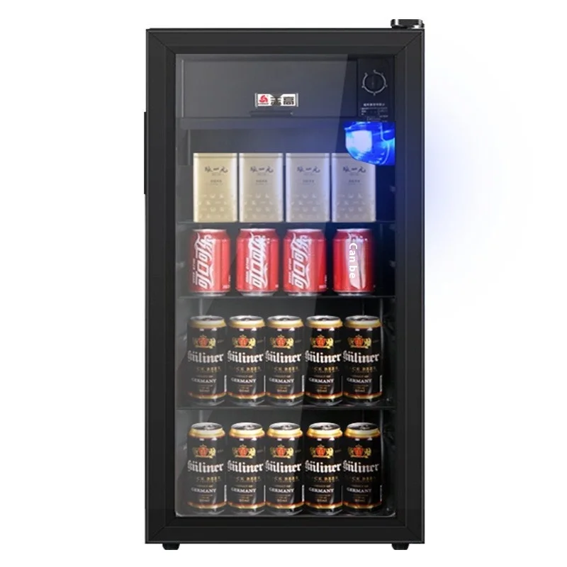 Single Door Transparent Glass Wine Cabinet Small Commercial & Household ...