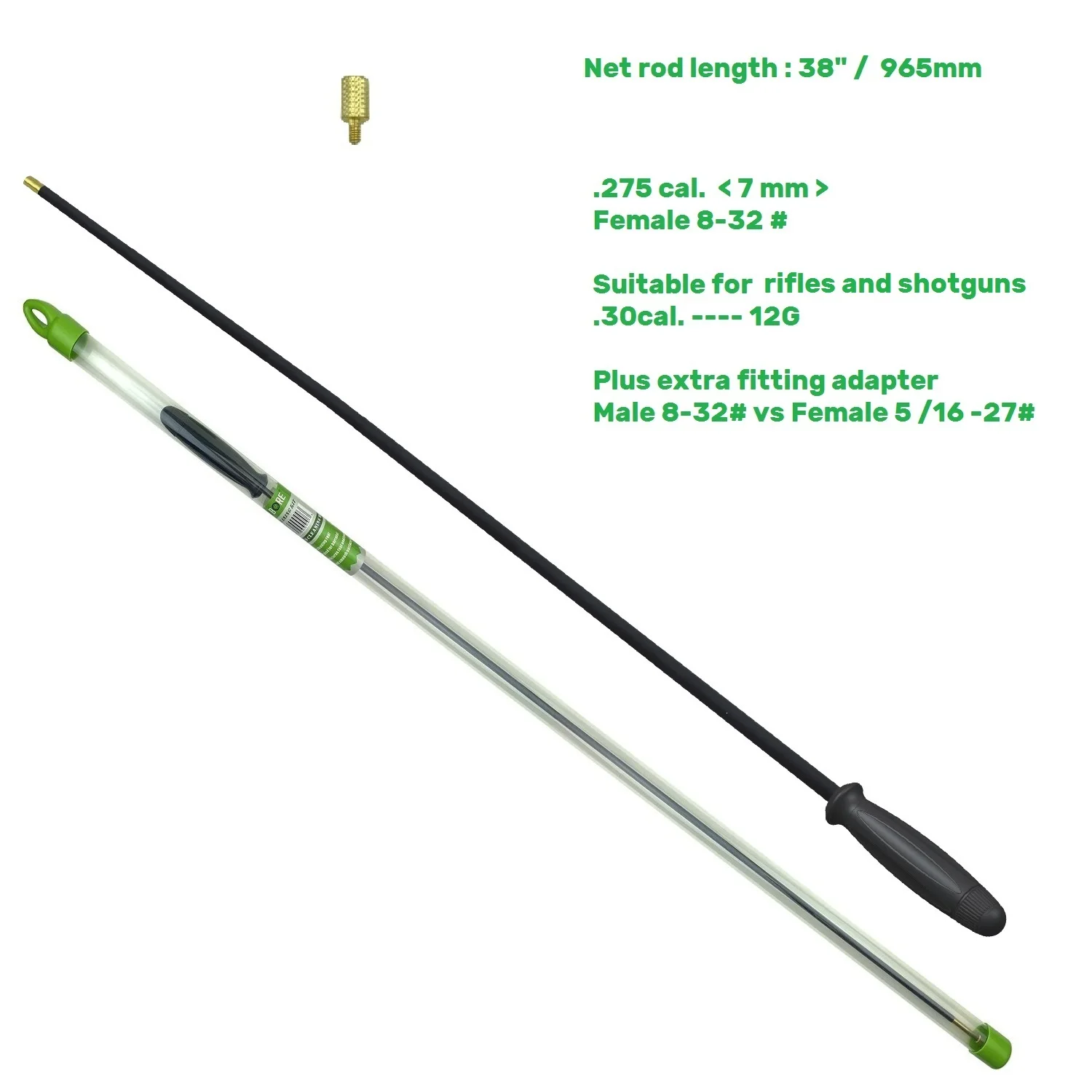 One Pc Long Gun Cleaning Rod Bearing In Handle Carbon Fiber Transparent ...