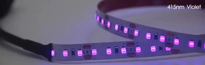 365nm 395nm 430nm 460nm 525nm 592nm 630nm 850nm UV LED Strip IR Strip Light