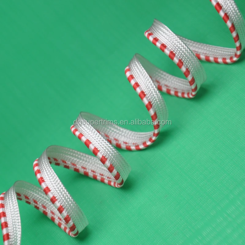 High Quality Red And White 8mm High Tenacity Piping Tape Polyester ...