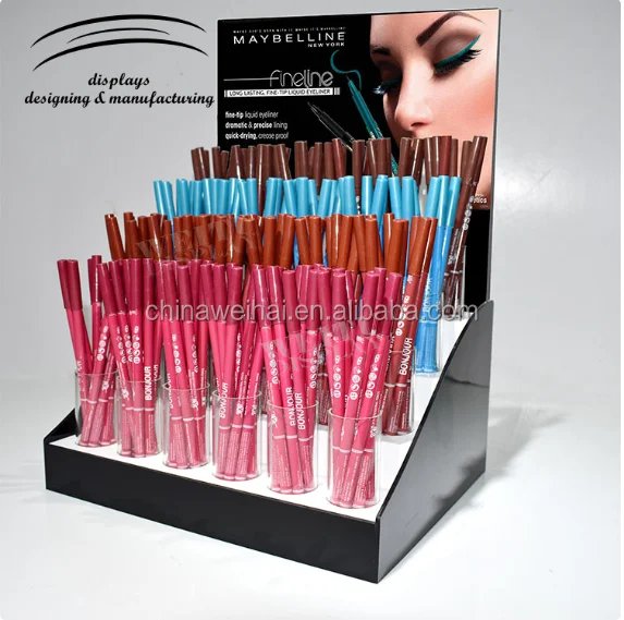 Black Acrylic Cosmetics Display Tester Stand - Buy Cosmetics Display ...