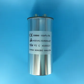100 Microfarad Capacitor Cbb60 Uf Condenser Mf 400v - Buy 100 ...
