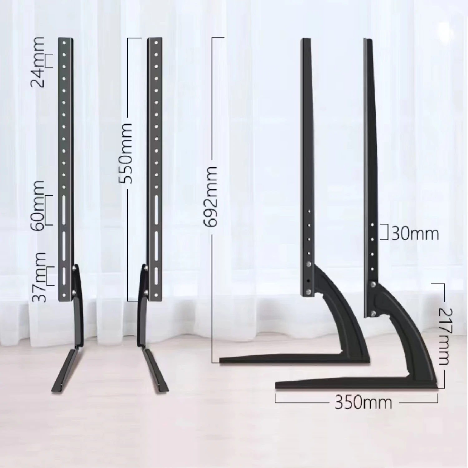 Telescopic Long Arm 180 Degrees Swing Single Vesa 75 Monitor Mount