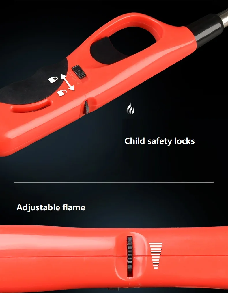 Electronic Lighter with Extended Wand for Grills & Firepits