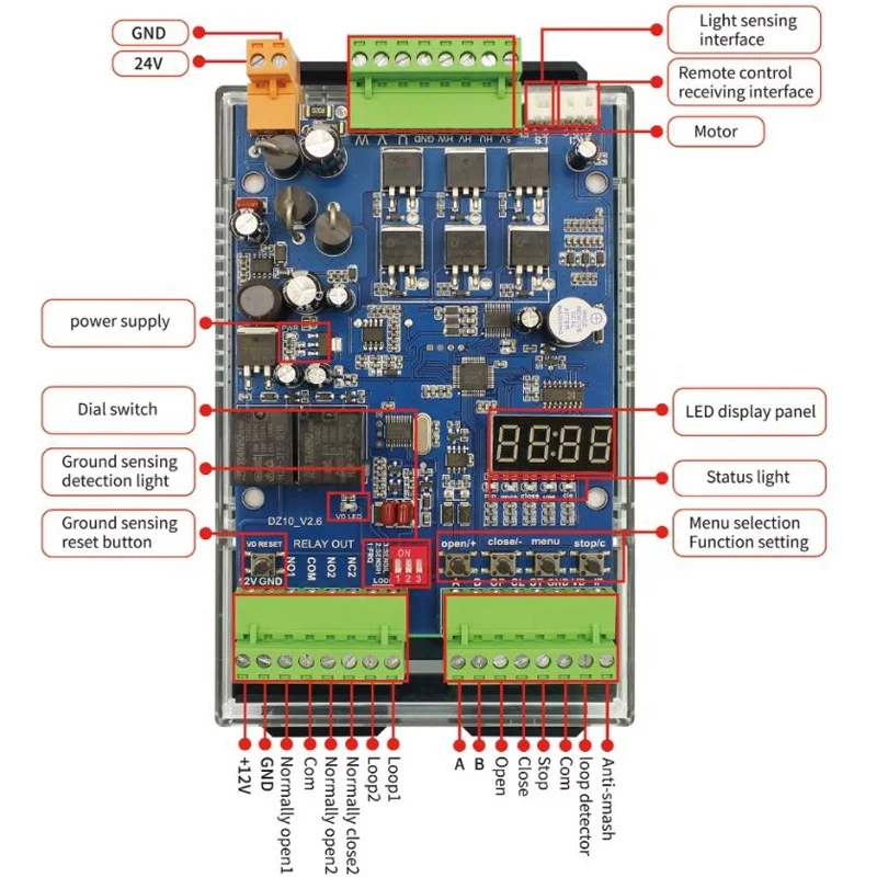 Motor Control Unit PCB Controller for Boom Barrier Gate