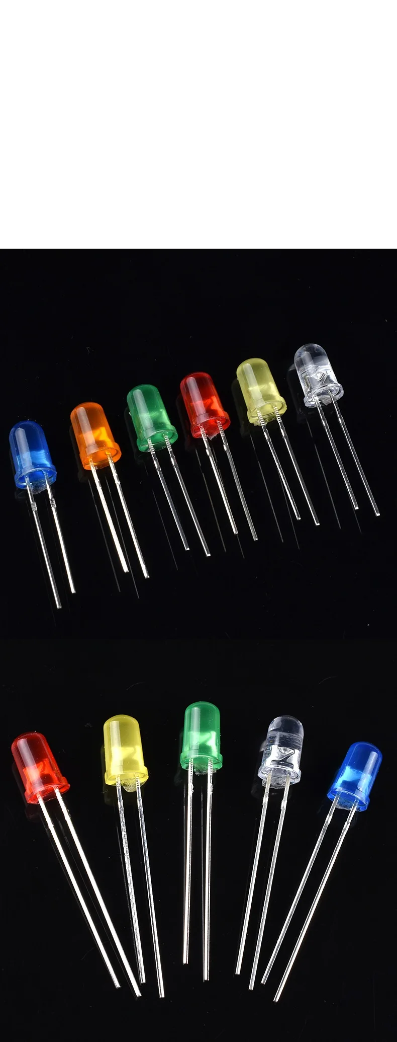 5mm Led 다이오드 조명 Led 여러 가지 빛깔의 다이오드 확산 라운드 Dc 3v 20ma - Buy 5mm 라운드 확산 ...