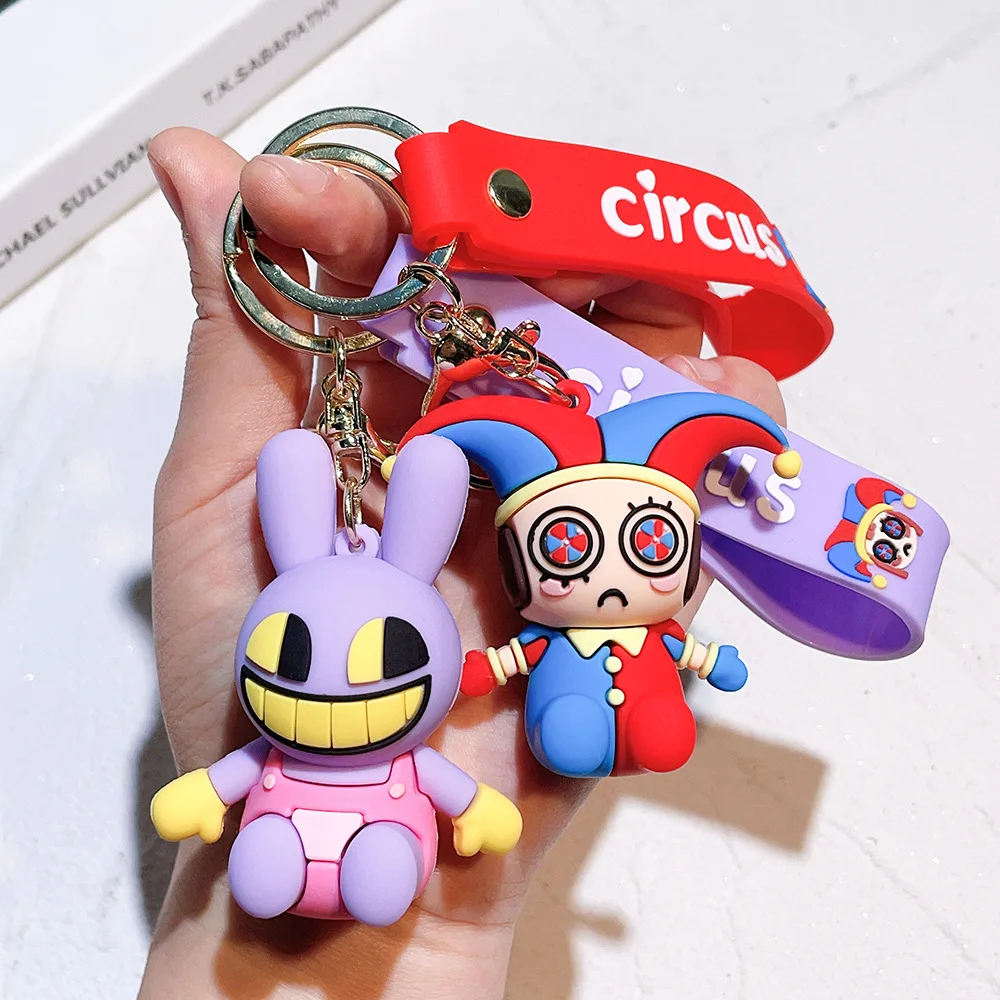 Magic Circus Pomni Jax Cartoon Gangle Keychain Doll Schoolbag Charm Car ...