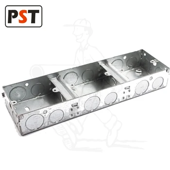 3 Gang 3x3 35mm Deep Gi Metal Conduit Cable Switch Boxes With ...