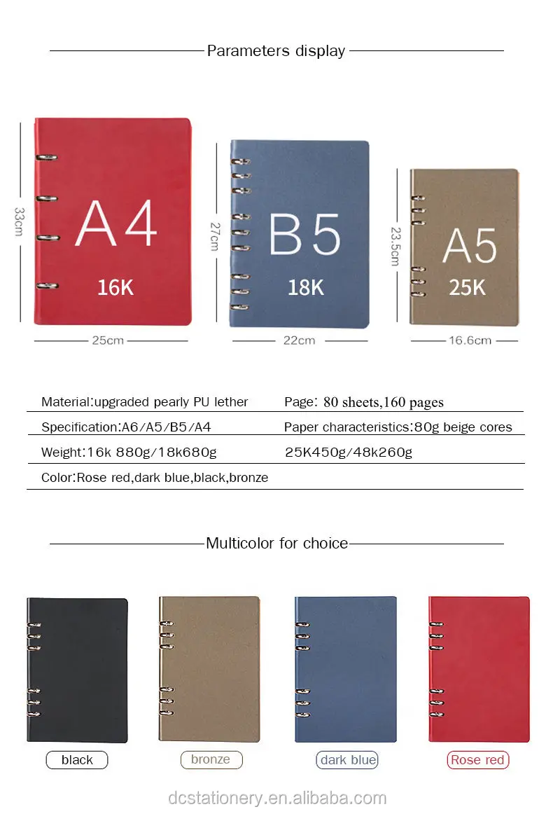 A4a5a6b5 Ring Binder Notebooks Custom Gold Folio Embossed Notebooks ...