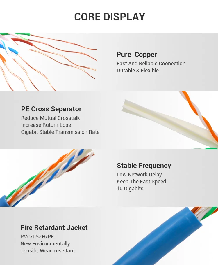 Network Cat 6 Cable - 1000ft 305 Meters Wire Carton Price