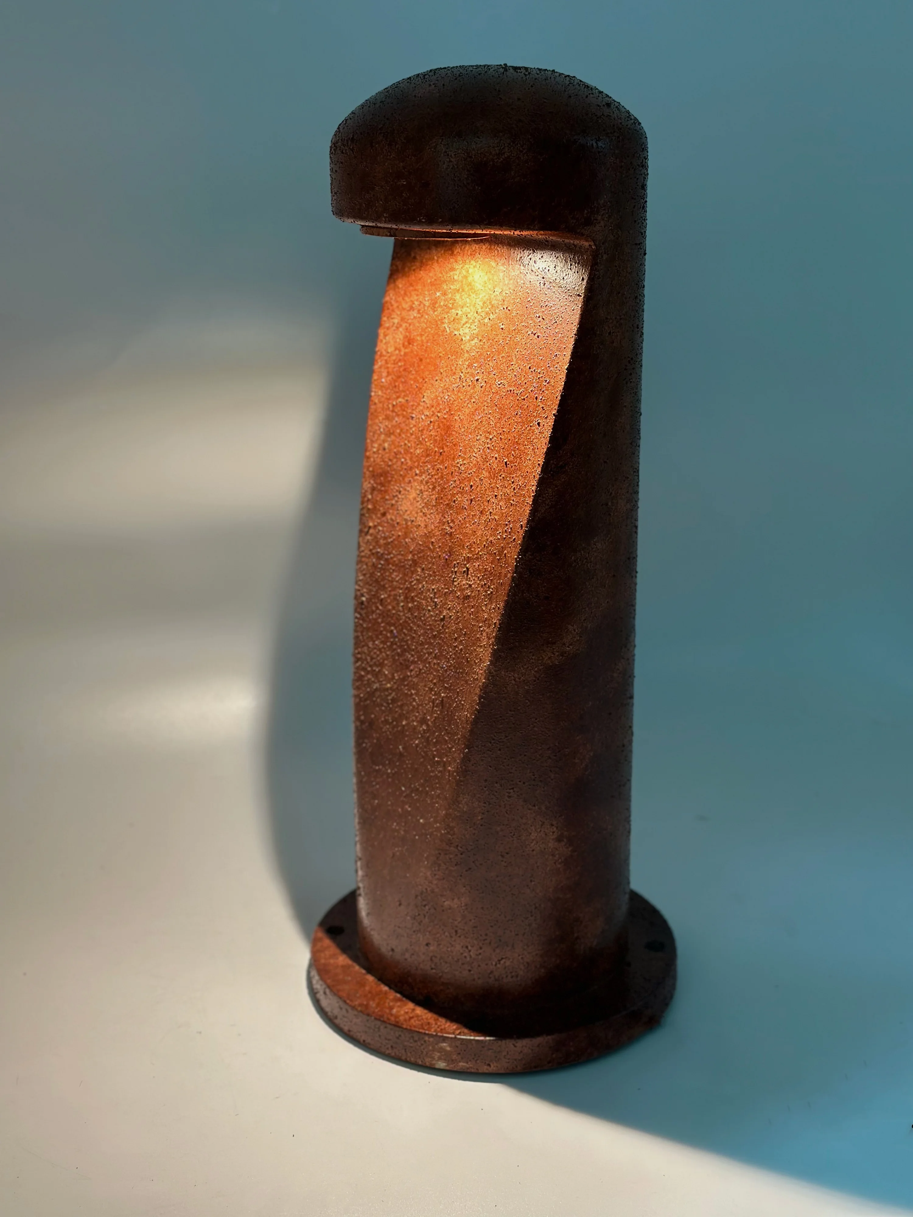 Customized Corten Steel Rust Colour Bollard Lights For Garden ...