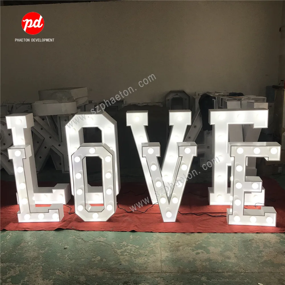 Custom Party Supplies Giant Light Up Letters For Large Wedding ...