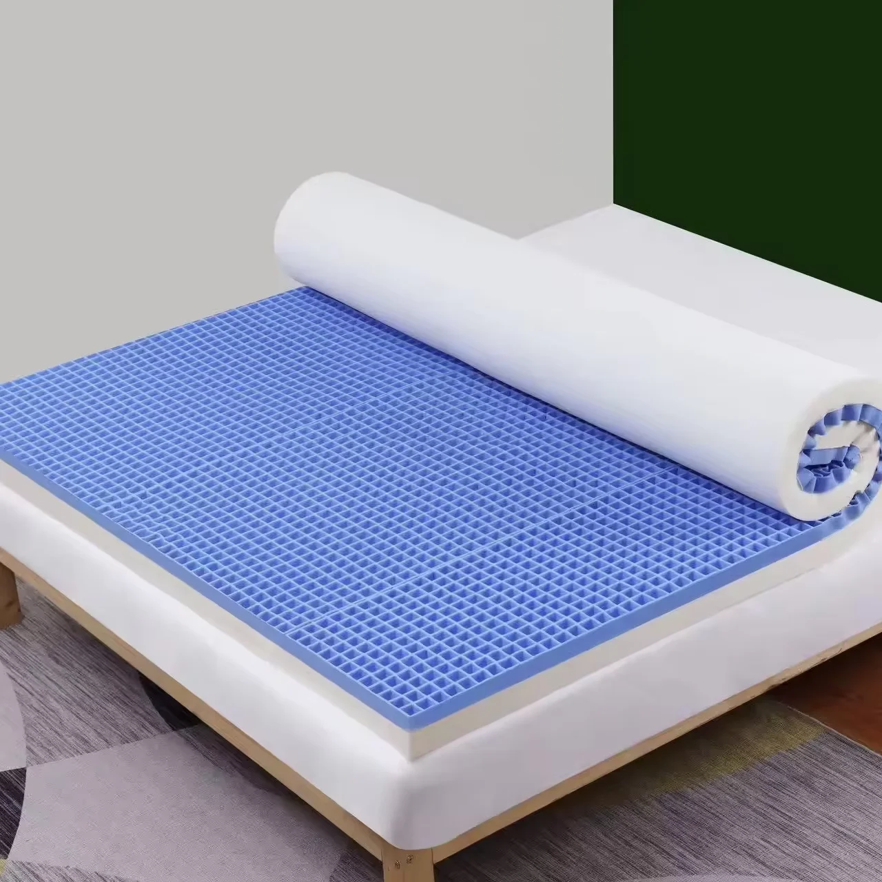 King Size Back Support TPE Gel Matrix Grid Mattress Pads