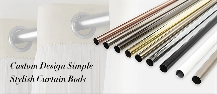 High Quality Curtain Accessories Hanging Metal Curtain Iron Pipes/poles ...