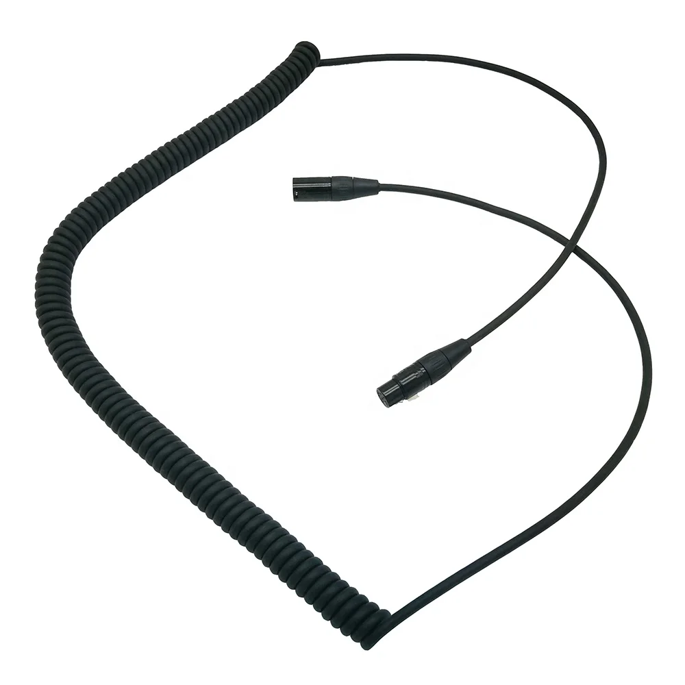 3pin Xlr Cable 7pin Xlr Male To Female Coiled Cable Spring With 3.5mm ...