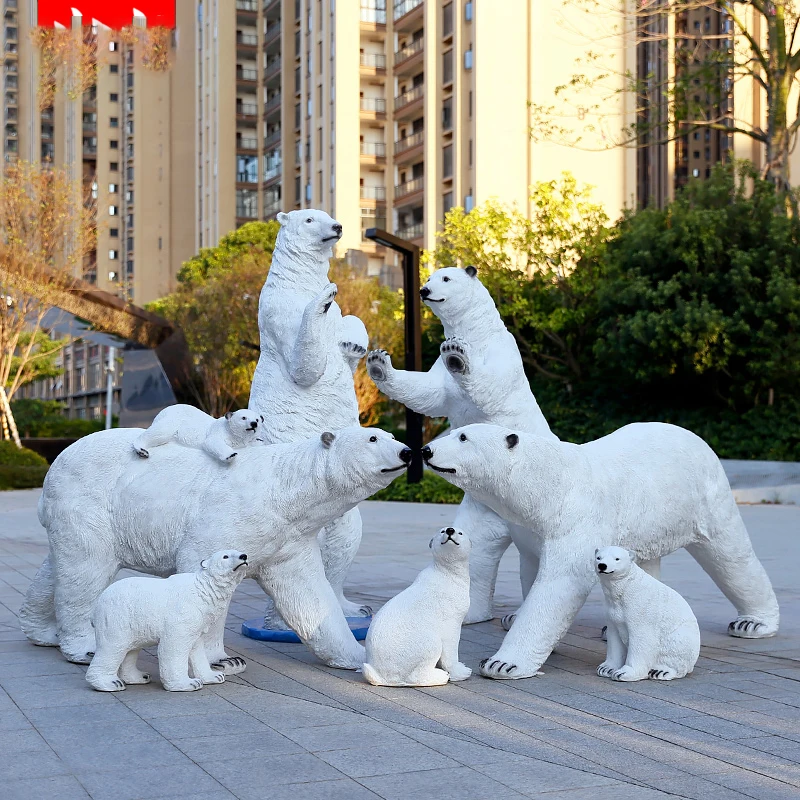 Life Size Polar Bear Statue - Perfect for Home Decoration
