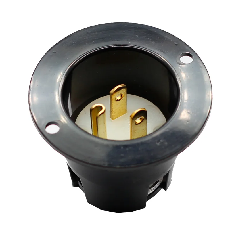 15 Amp Flanged Inlet 125V NEMA 5-15 Socket RV Shore Power
