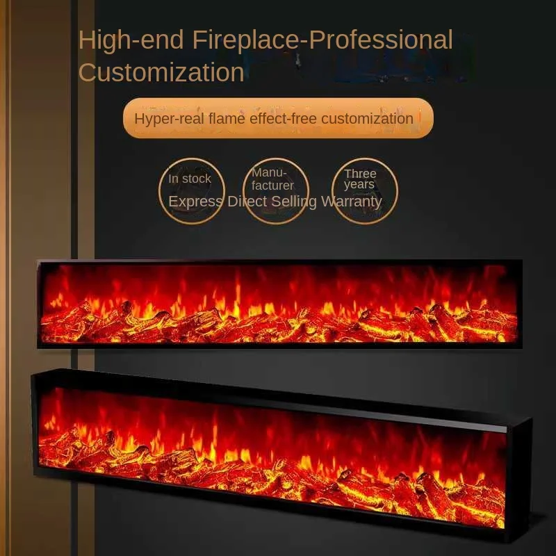 LED Simulation Flame 3D Electronic Fireplace Core Household Embedded ...