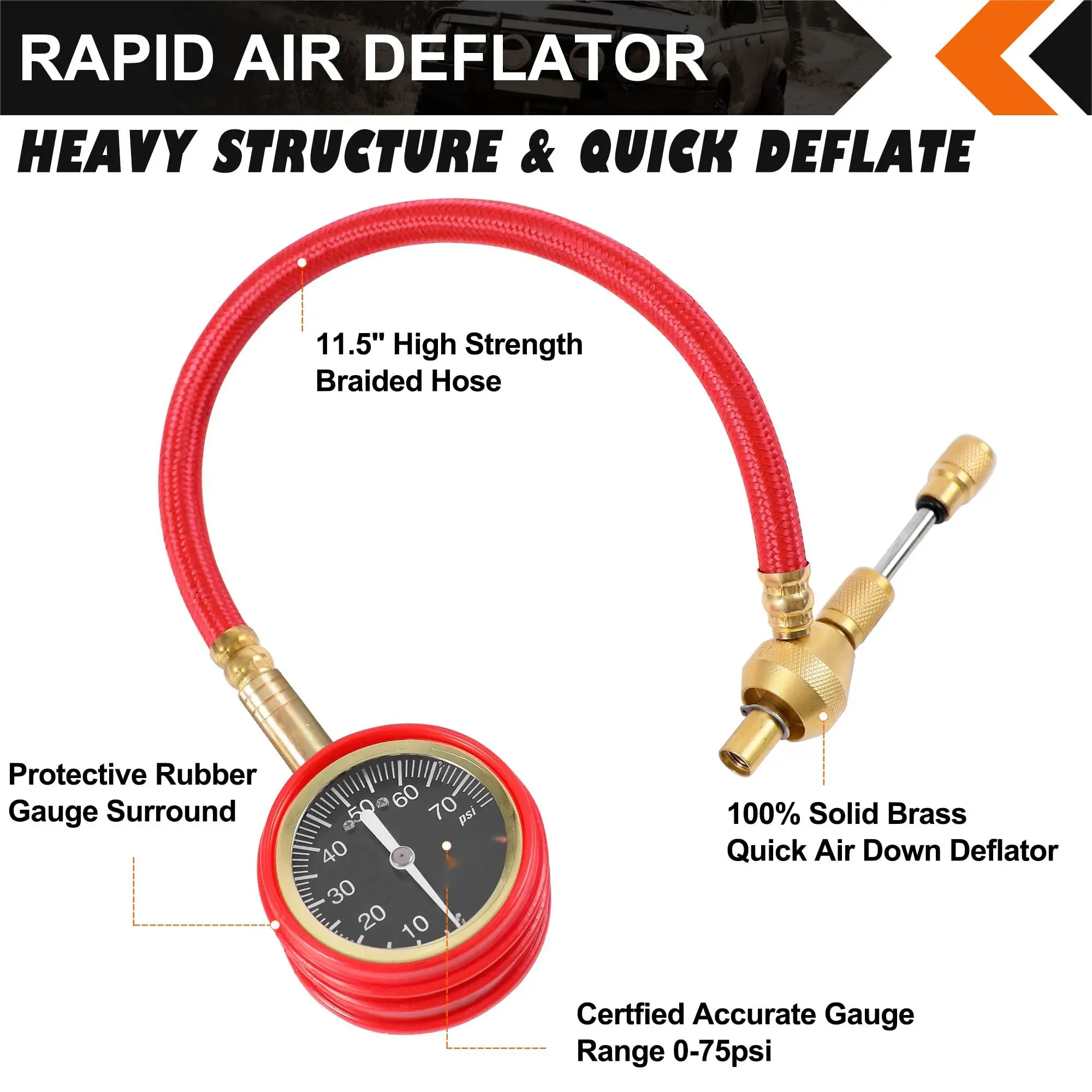 4x4 Rapid Tire Deflator Kit - Precision & Portability