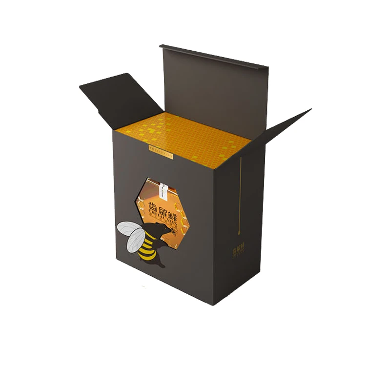Honey Box Packaging Design - Gift Cardboard Bee Bottle