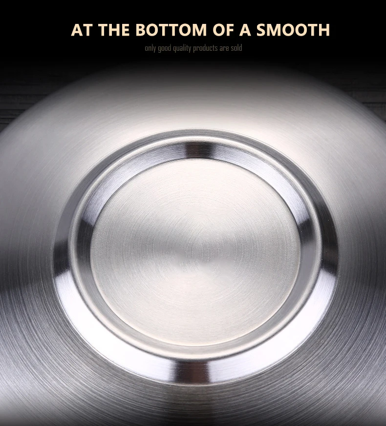 304 Stainless Steel Flat Plate - Double Insulated Dinner Plate