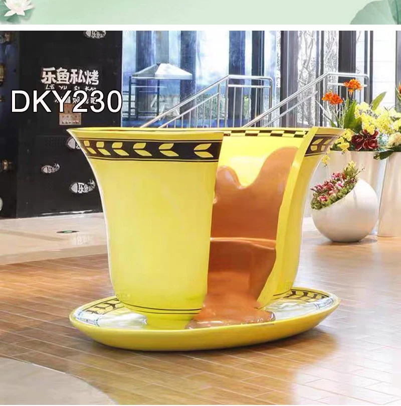 Y230 Fiberglass Cup Shaped Chair Modern Fancy Coffee Shop Chairs ...