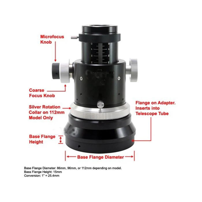 Telescope Style Focuser Knob With Draw Tube And Micro Fine Adjustment ...