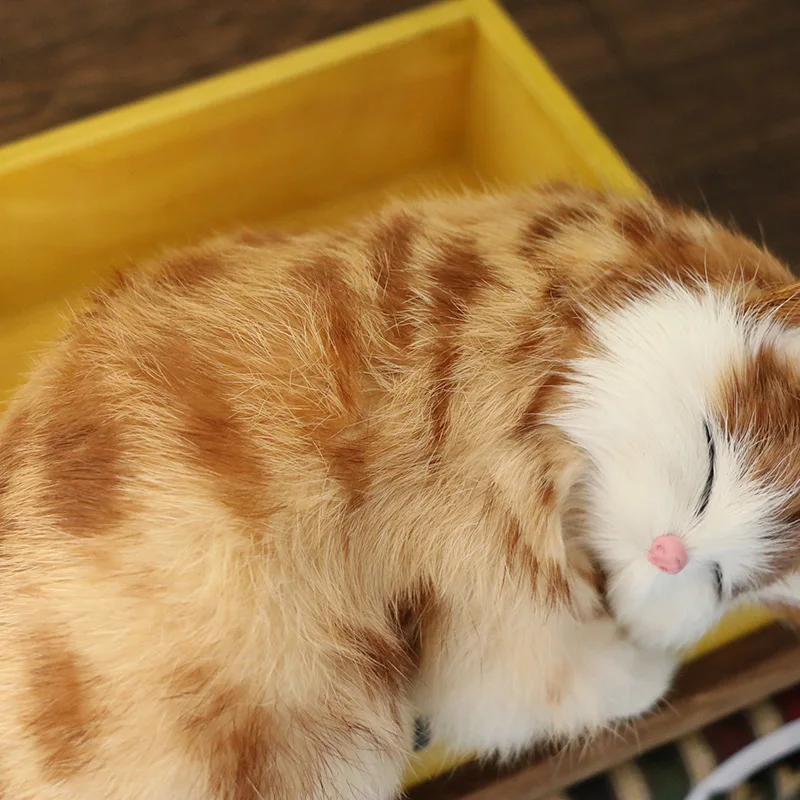 Adorable White and Orange Cat Kitten Dolls - Realistic Plush Toys