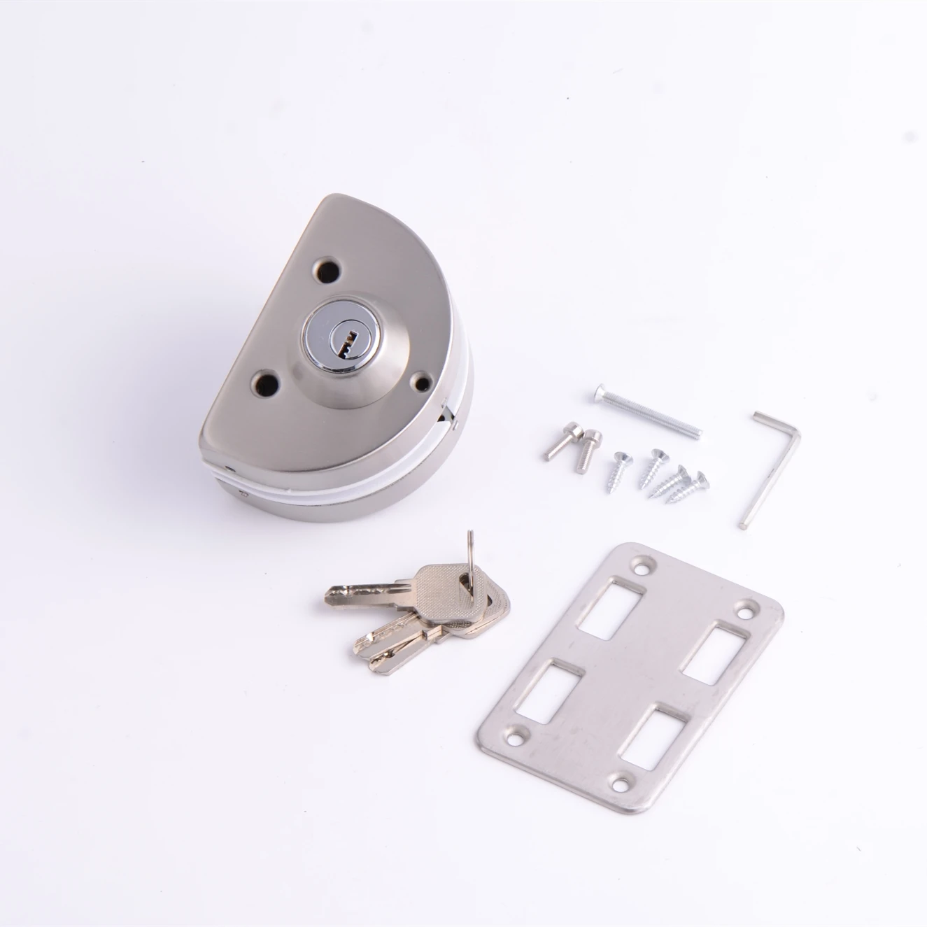 Frameless Stainless Steel Center Door Locks Swing Sliding Glass Door ...