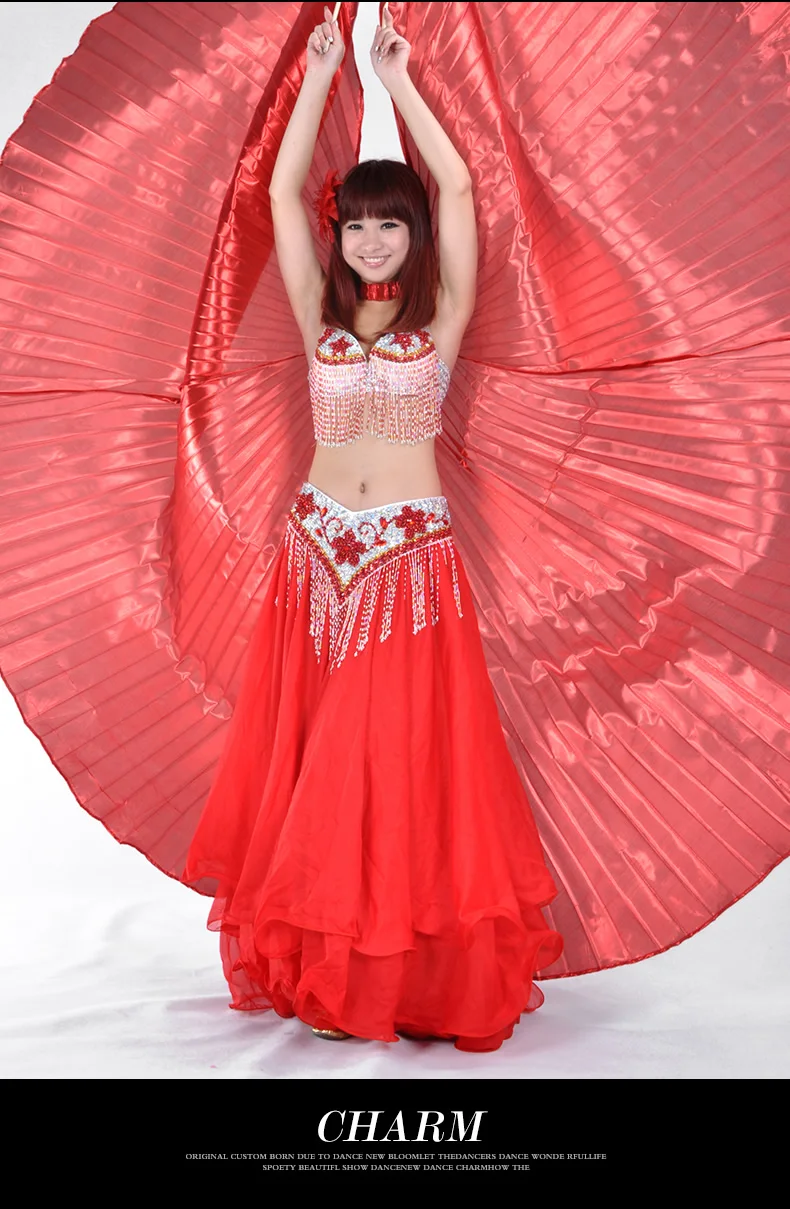 Red Belly Dance Performance Costumes For Ladies Bellyqueen - Buy Belly ...