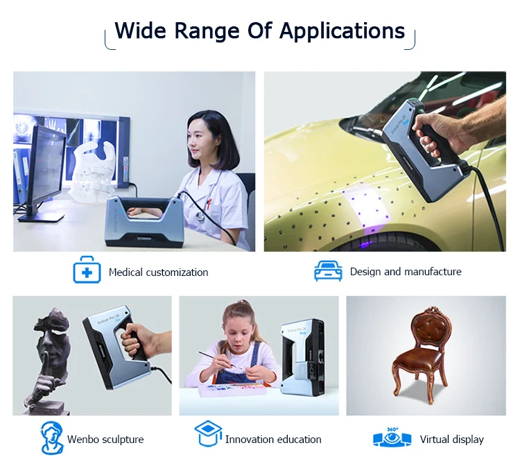 High Accuracy CNC Hand Held 3D Laser Scanner - Einscan Pro 2X Plus