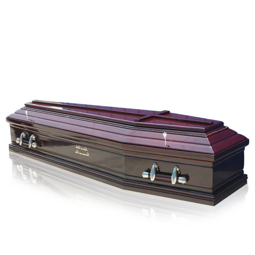 Standard Solid Wooden Coffin Box - Customizable & Durable