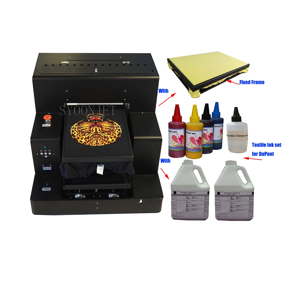 Automatic Dtg Tshirt Printer A3 Flatbed Inkjet Printer Multicolor A3 ...