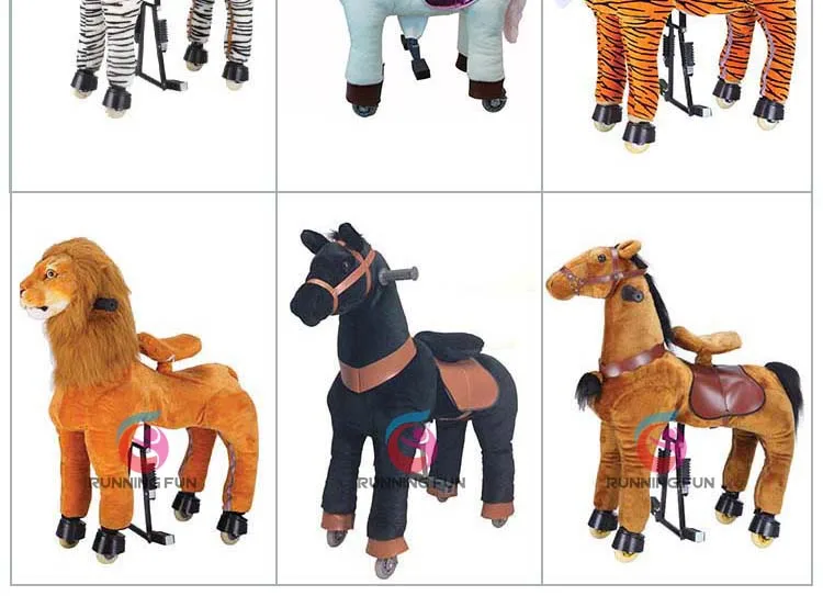 Running Fun Promotion Ce/en71 Plush Mechanical Horse Unicorn Toys With ...