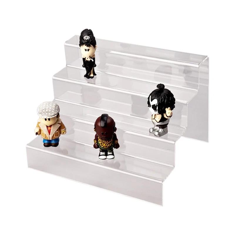 3 Stair Clear Acrylic Risers - Stylish Display Stands