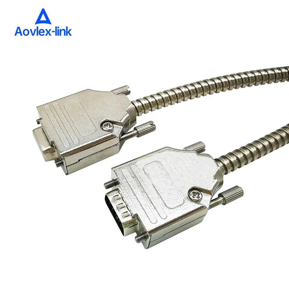 Armored Metal Clad Db9 Cable Metal Connector D-sub Male To Female Cable ...