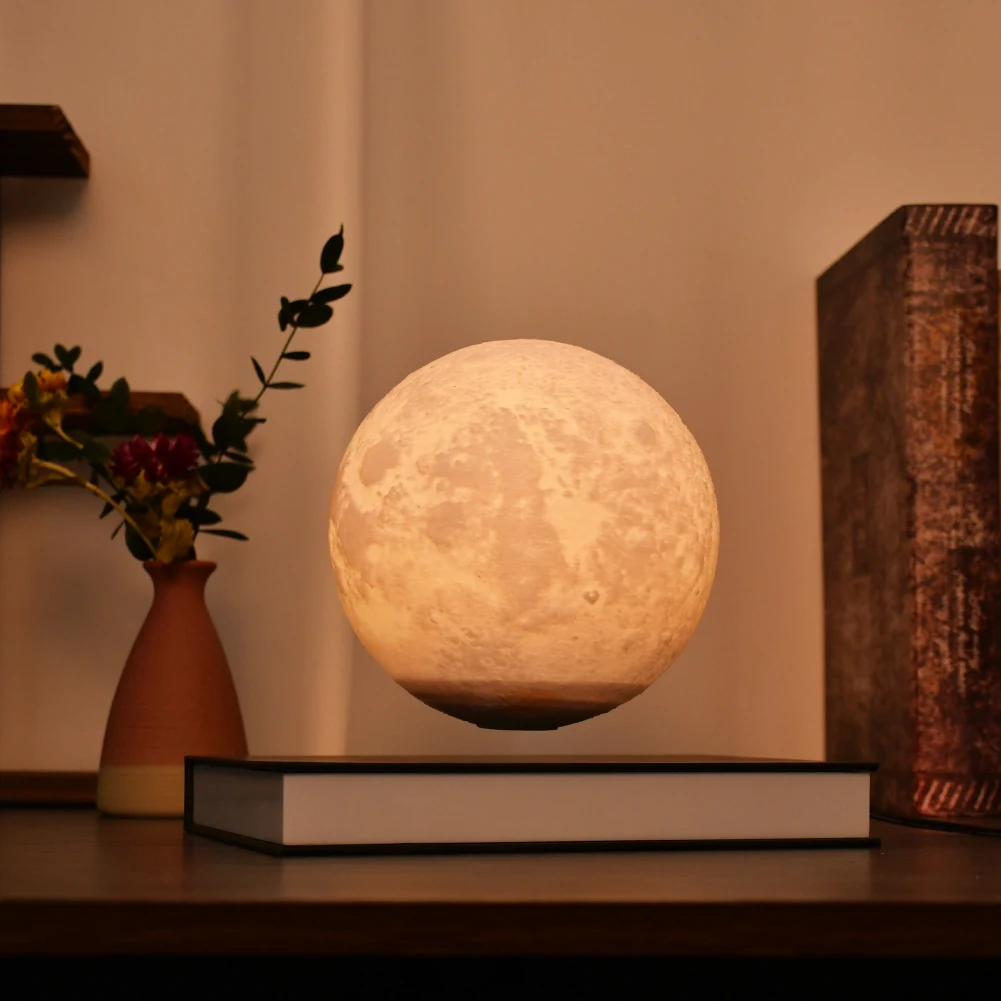 3 Colors Floating Moon Lamp - Magnetic Levitation Light