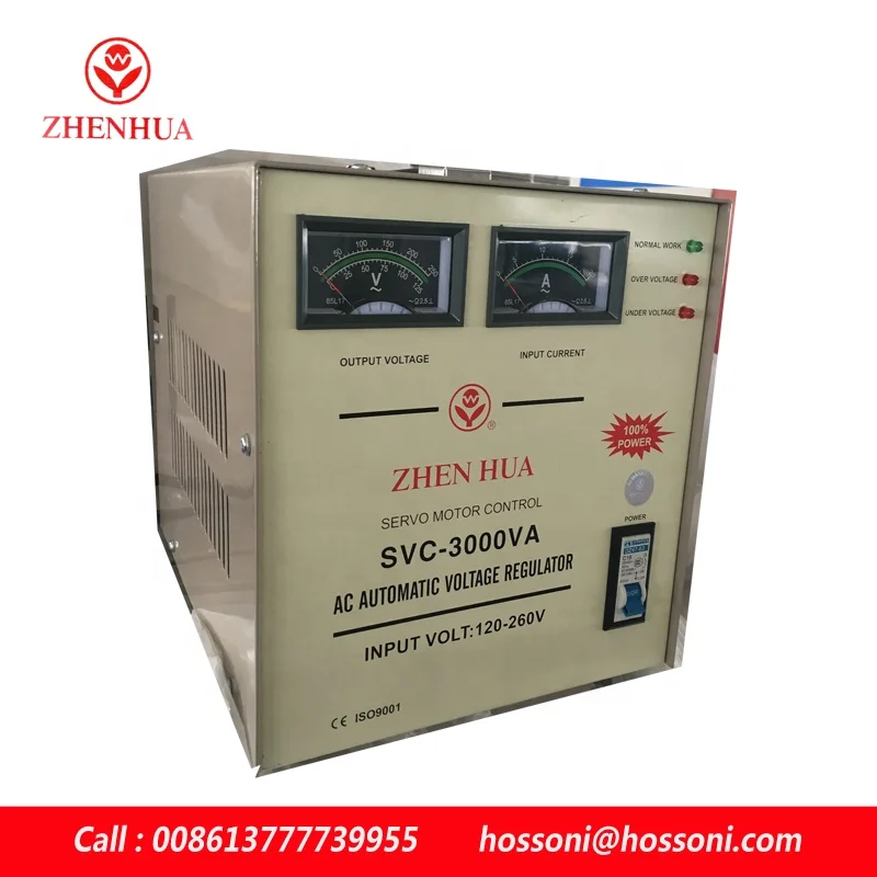 ZHENHUA SVC-3000VA/3KVA Voltage Regulator - Reliable Power Stabilization