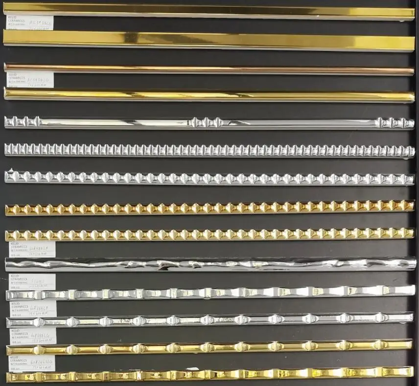 2x60cm Decorative Golden Pencil Ceramic Border Tile For Bathroom - Buy ...