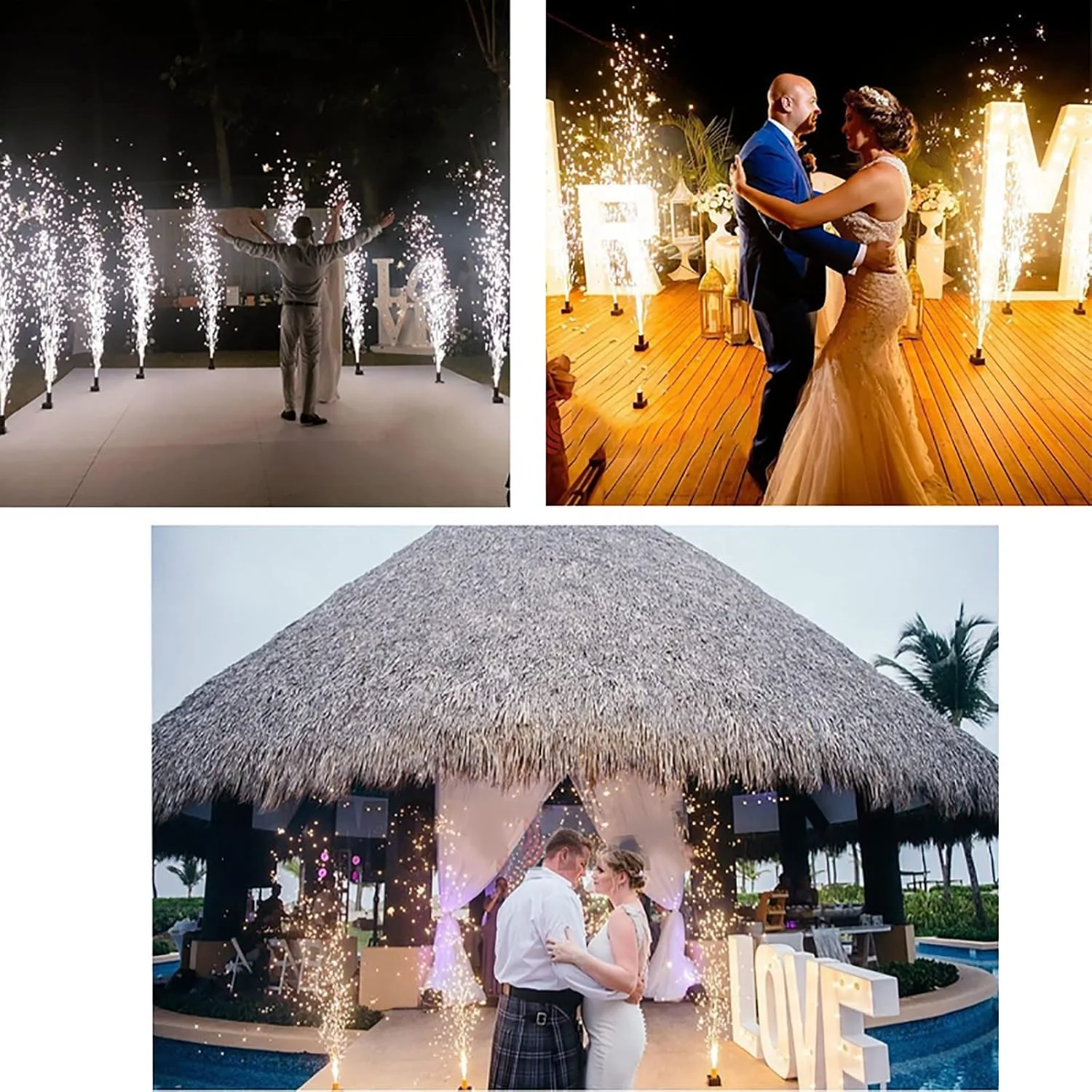 3M 30S Stage Cold Pyro Fountain Fireworks for Weddings