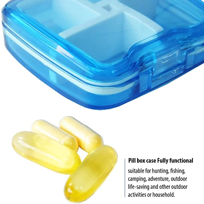 New Design Waterproof 4 Compartments Pill Box,Daily Mini Plastic Pill ...