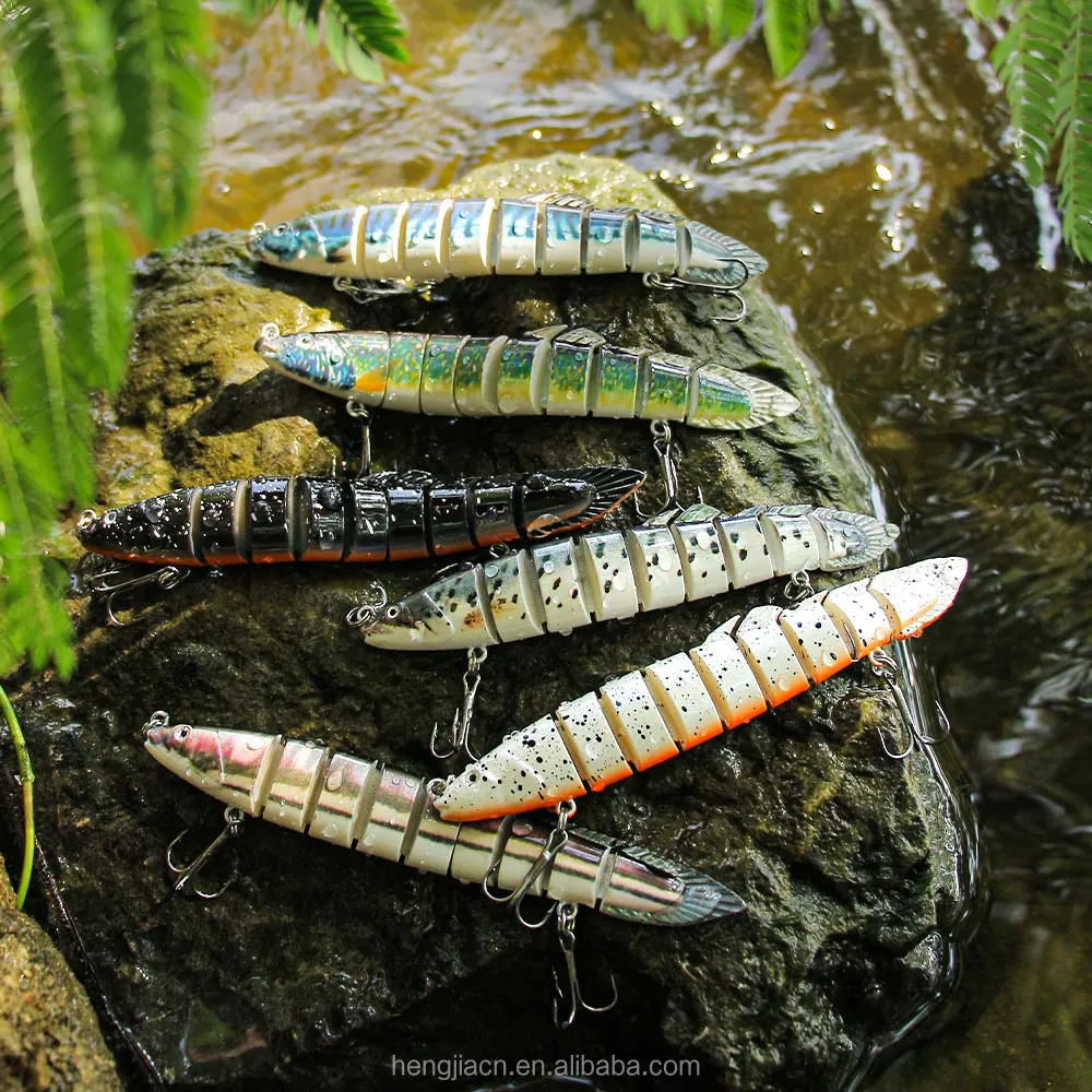 Multi Section Fishing Lure 2 Segments Multi Jointed Swimbait With Bass ...