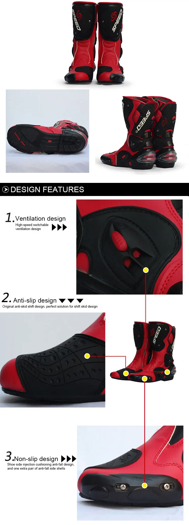 Motor Bike Racing Shoes Waterproof Motorcycle Riding Boots Sport Shoes ...